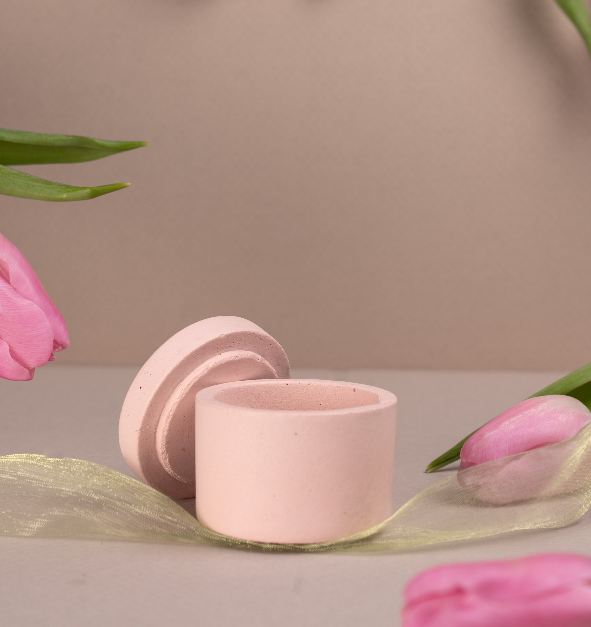Concrete Jewellery Box: Pink – Gloribunda